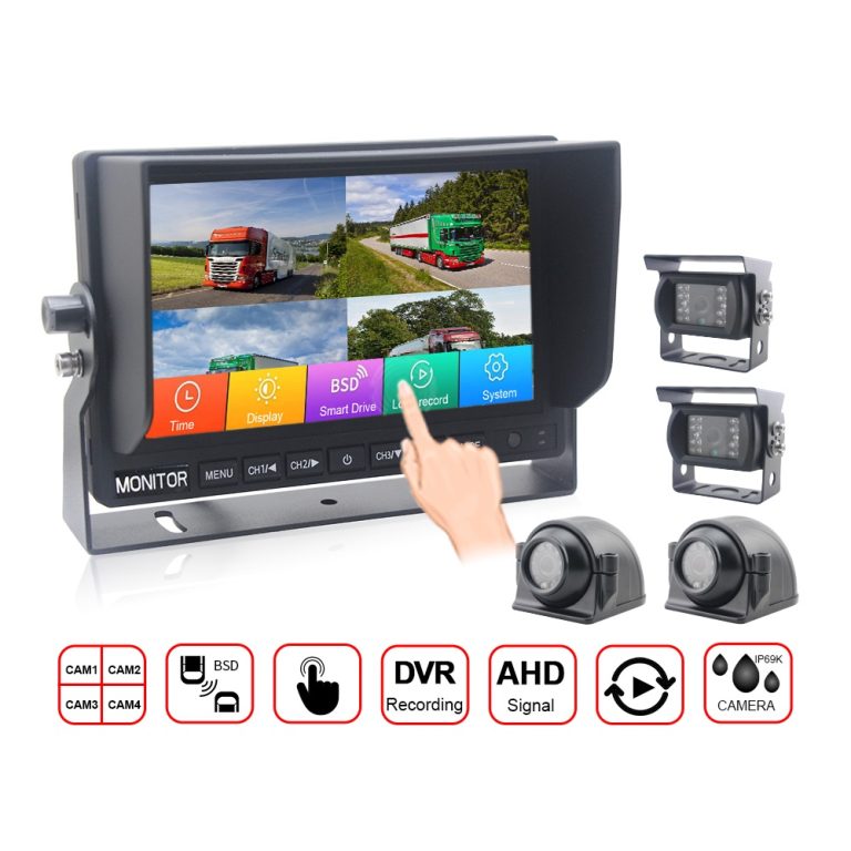 Blind Spot Vehicle Human Detection Monitor Camera System,7″ Rear View ...